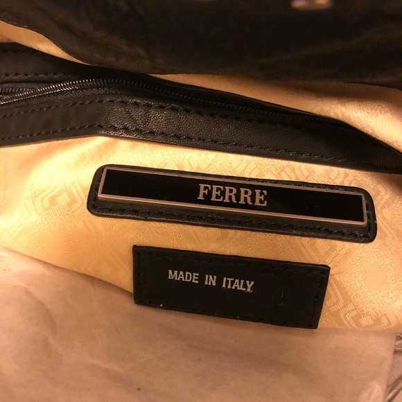 Gianfranco Ferre | Bags | Authentic Ferre Shoulder Bag Purse Black ...